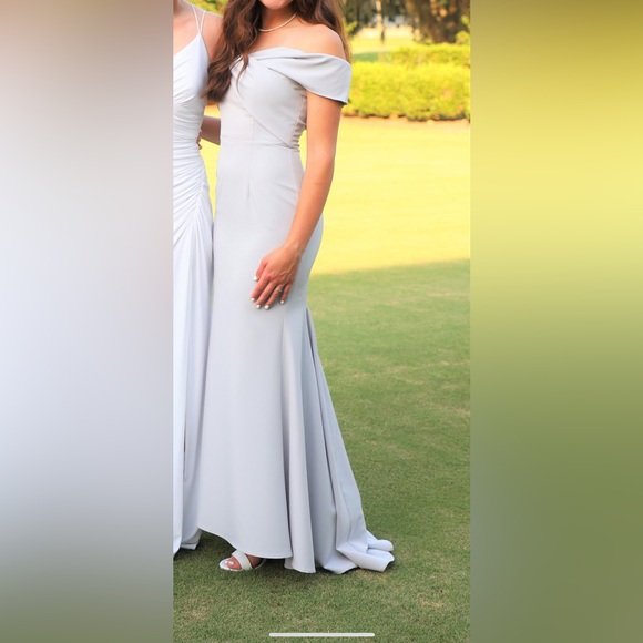 Lulus | Dresses | Light Grey Form Fitting Prom Dress | Poshmark